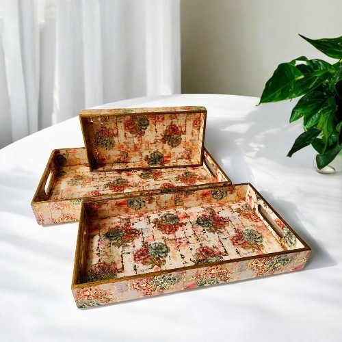 Printed Rectangle Trays - V’s Art Atelier – Artisanal Treasures for ...